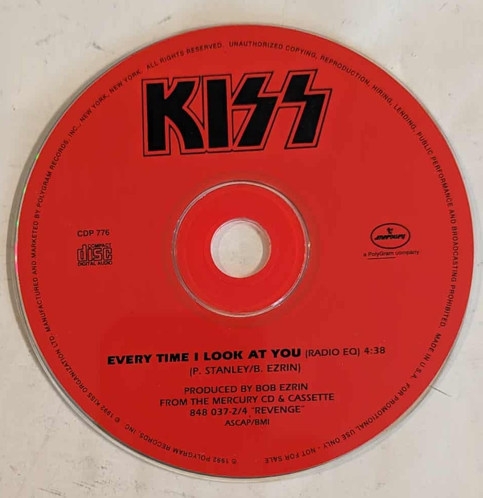 KISS Eric Singer Owned EVERY TIME I LOOK AT YOU Promotional Promo CD P ...