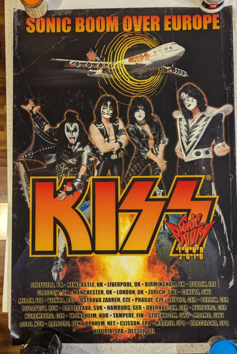 KISS Eric Singer Personally Owned Sonic Boom Over Europe Tour Poster ...