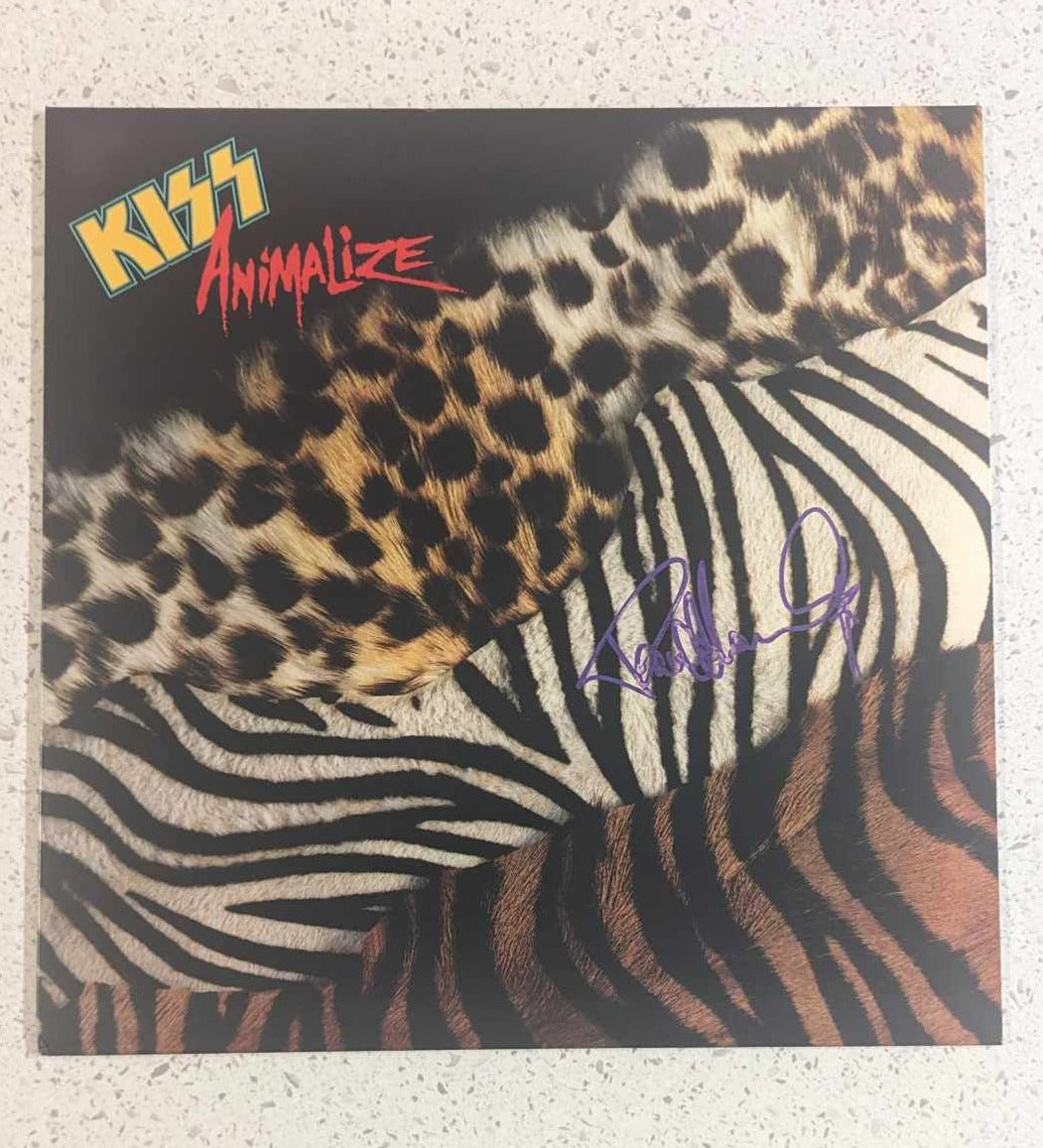 KISS PAUL STANLEY signed ANIMALIZE LP Purple Signature Autograph – KISS ...
