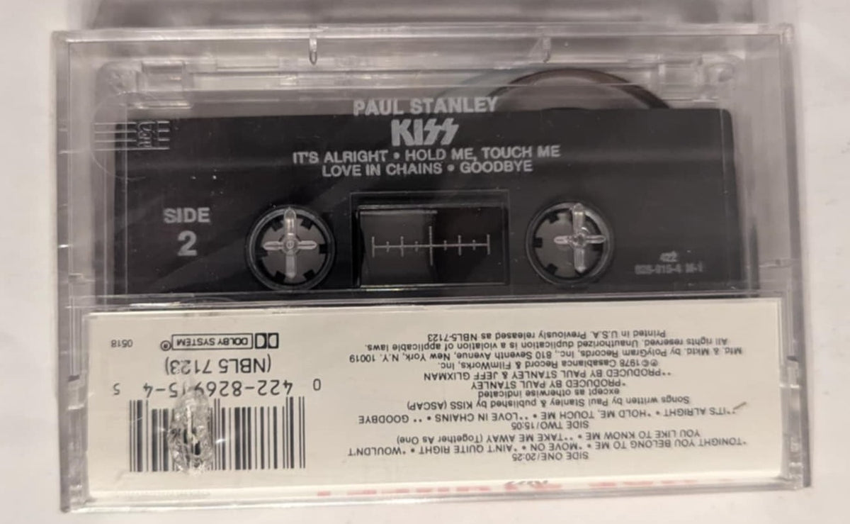 KISS PAUL STANLEY SOLO NEW SEALED Cassette Given as a sample – KISS Haven