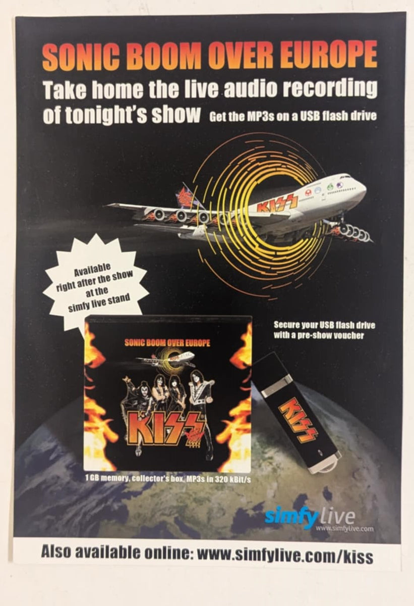 KISS Eric Singer Personally Owned SONIC BOOM OVER EUROPE TOUR USB PROM ...