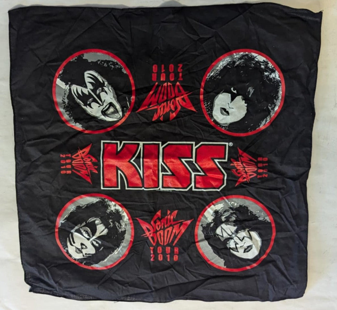 KISS Eric Singer Owned German SONIC BOOM Bandana from Personal Collect ...