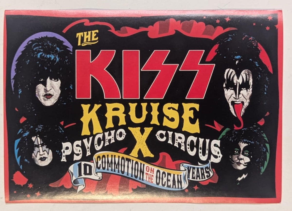 KISS Eric Singer Owned KISS Kruise X Unused Merch Head Sticker Persona ...