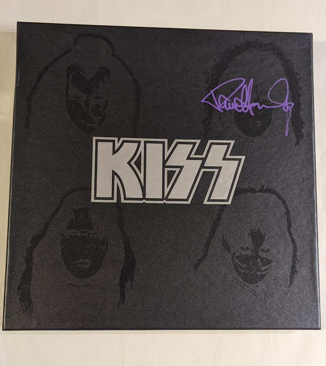 KISS PAUL STANLEY signed in Purple SOLO LPs BOX SET Cover – KISS Haven