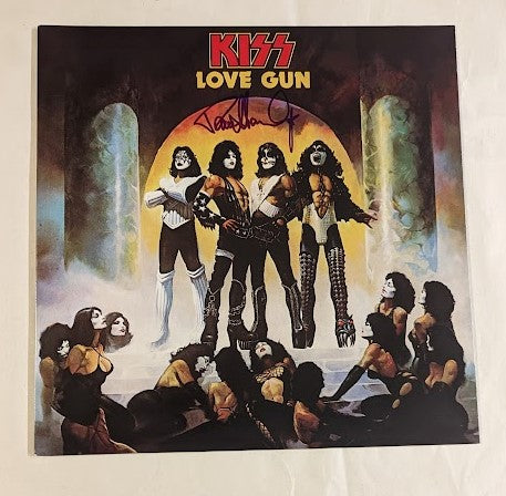 KISSONLINE KISS PAUL STANLEY PURPLE signed LOVE GUN LP KOL EX colored ...