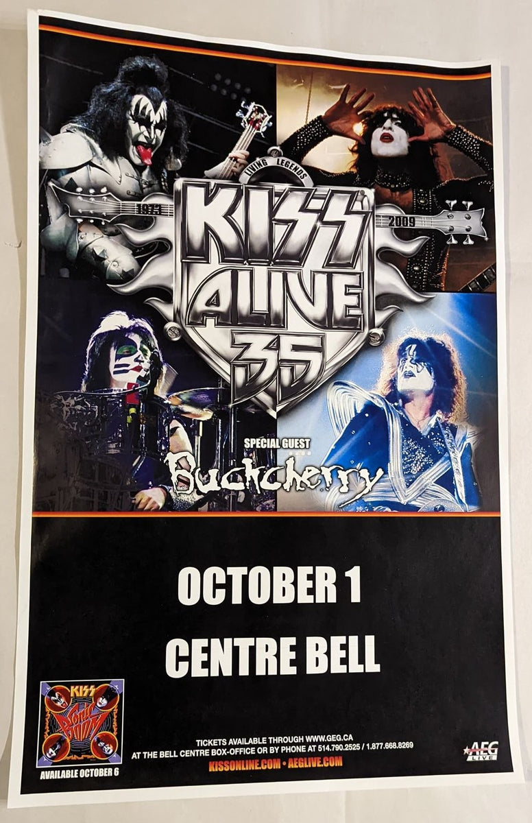 KISS ALIVE 35 TOUR 10-01-09 MONTREAL CANADA Original CONCERT SHOW POST ...