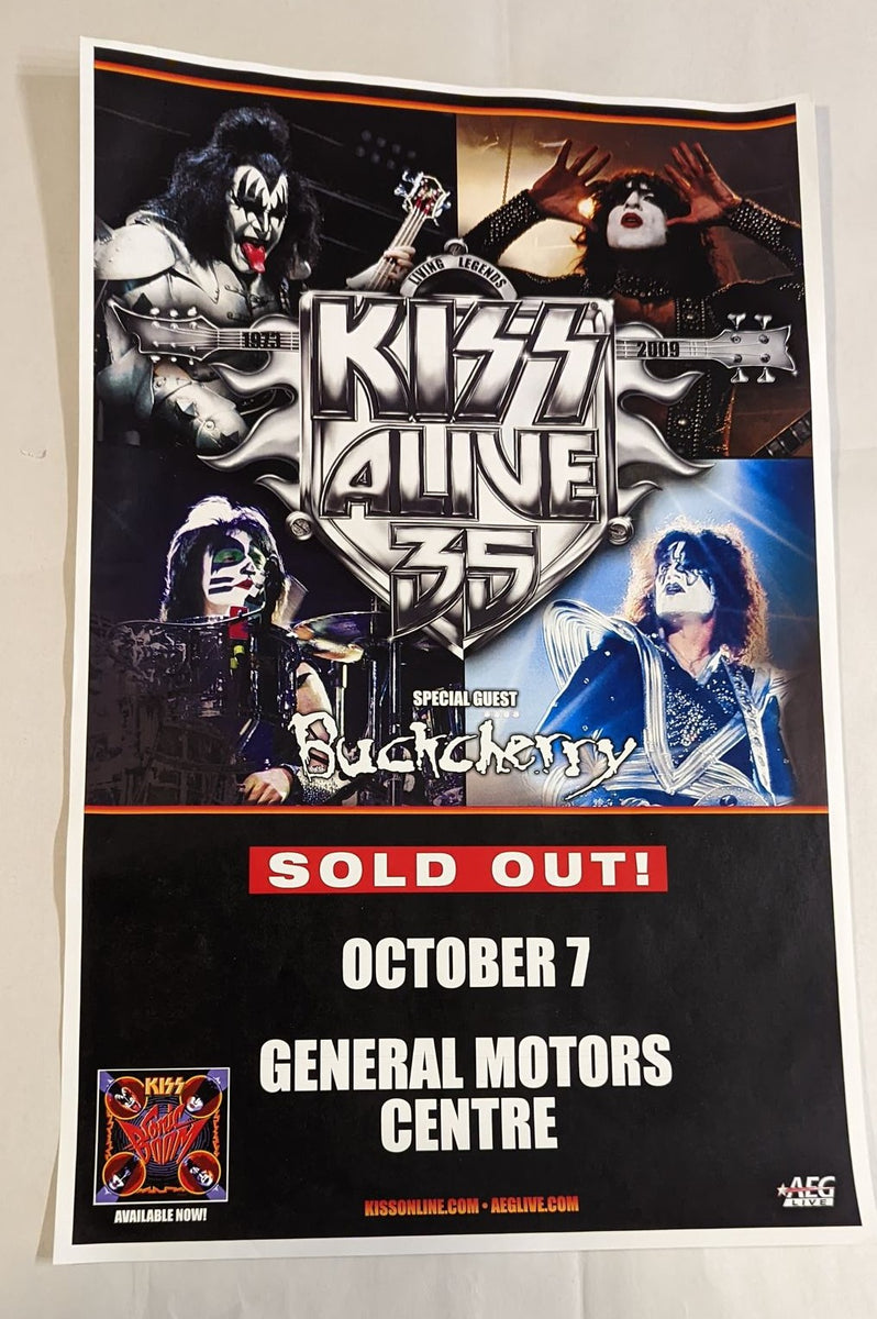 KISS ALIVE 35 TOUR 10-07-09 OSHAWA CANADA Original CONCERT SHOW POSTER ...